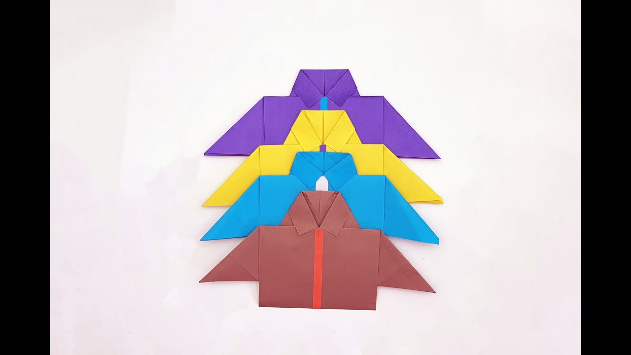 How to Make Paper Shirt | Diy Origami Paper Crafts | Paper Shirt Making ...