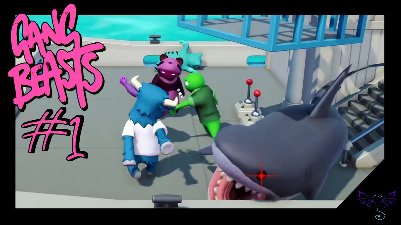 5 Friends VS. A Hoard Of Sharks // GANG BEASTS (#1) - YouTube