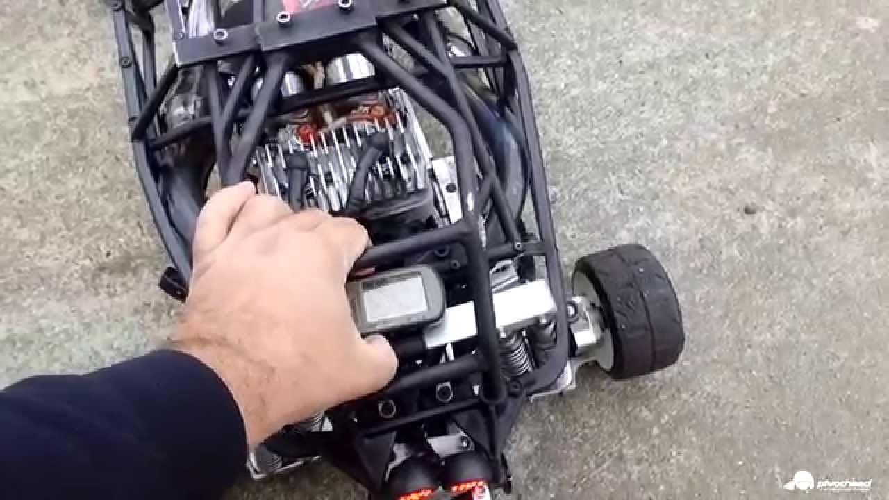 OBR 57cc twin 127kmh pt 1 - YouTube