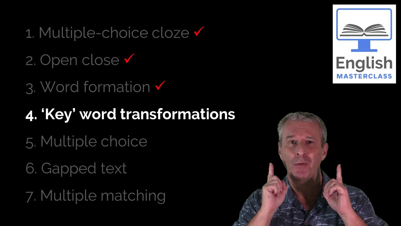 Cambridge B2 First (FCE) Reading and Use of English Part 4 - YouTube