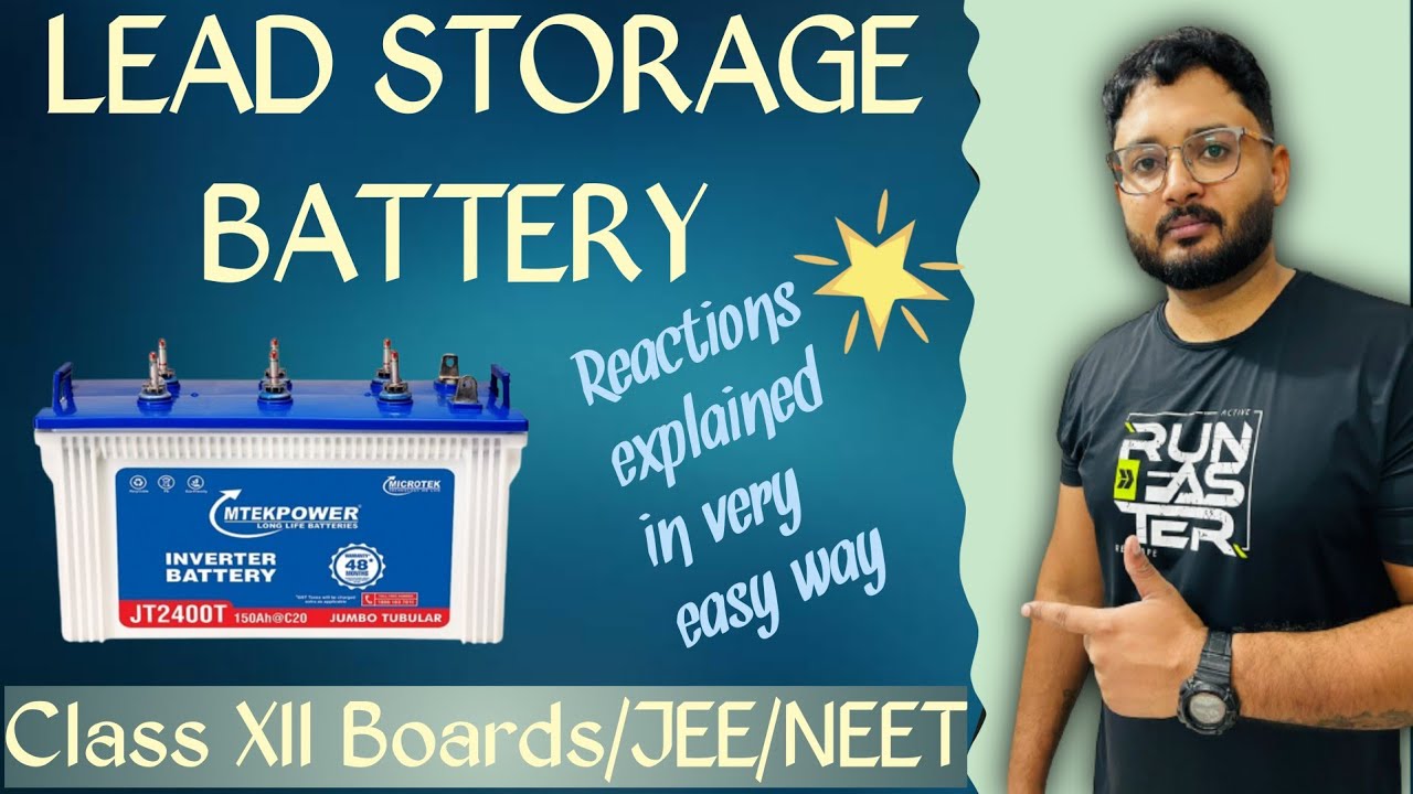 Lead storage battery | reactions of lead storage| electrochemistry ...