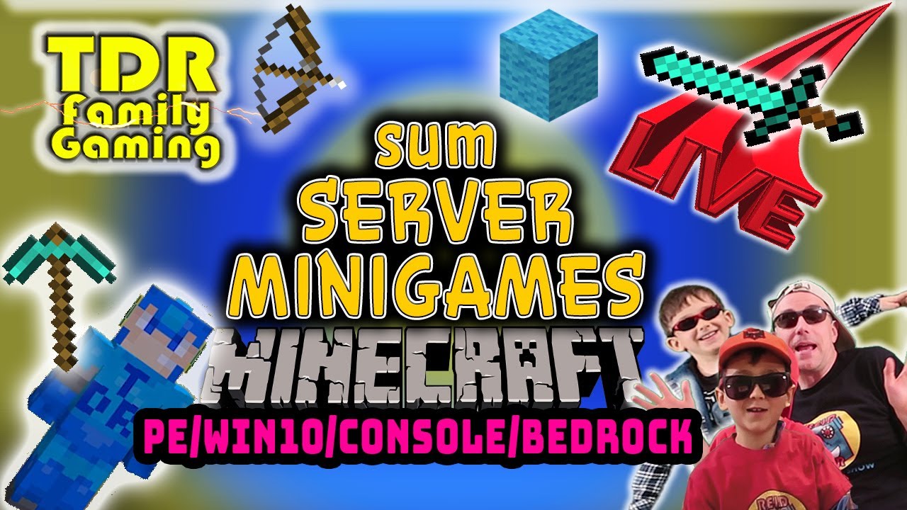 sum Server Minigames - Minecraft PE/Bedrock - Stream - YouTube