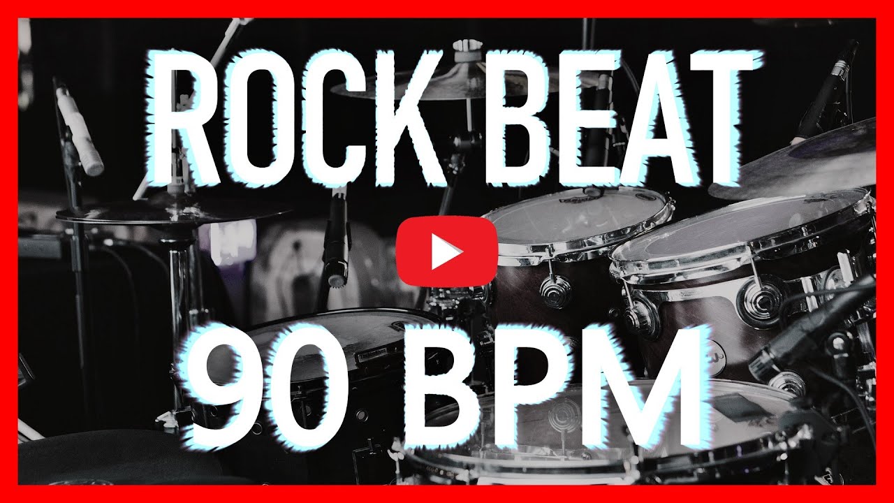 Basic Hard Rock Drum Track 90 BPM Drum Beat (Isolated Drums) [HQ] - YouTube