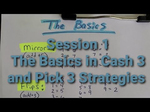 Session 1 - The Basics in Cash 3 Pick 3 Strategies - YouTube