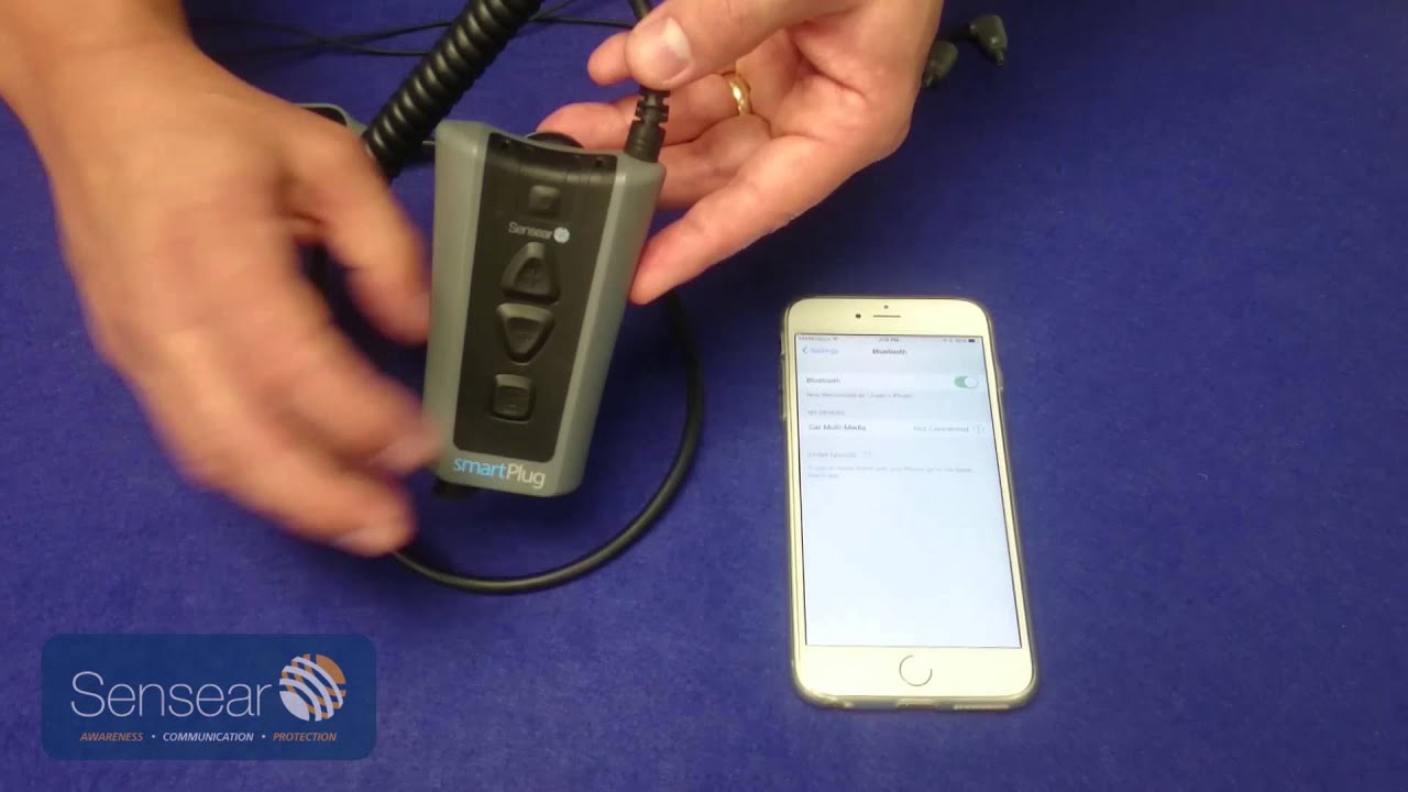 Sensear smartPlug™ - How to Pair to your Bluetooth device - YouTube