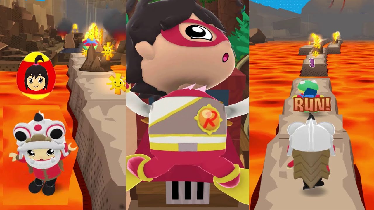 TAG WITH RYAN HERO RED TITAN VS RED TITAN AND CHINA RYAN EGG SURPRISE ...