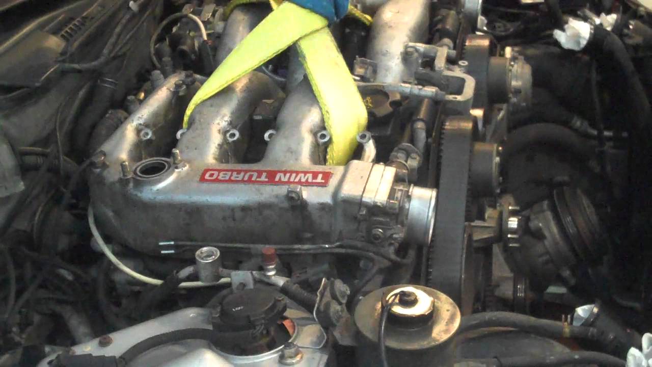300zx Twin Turbo engine pull - YouTube