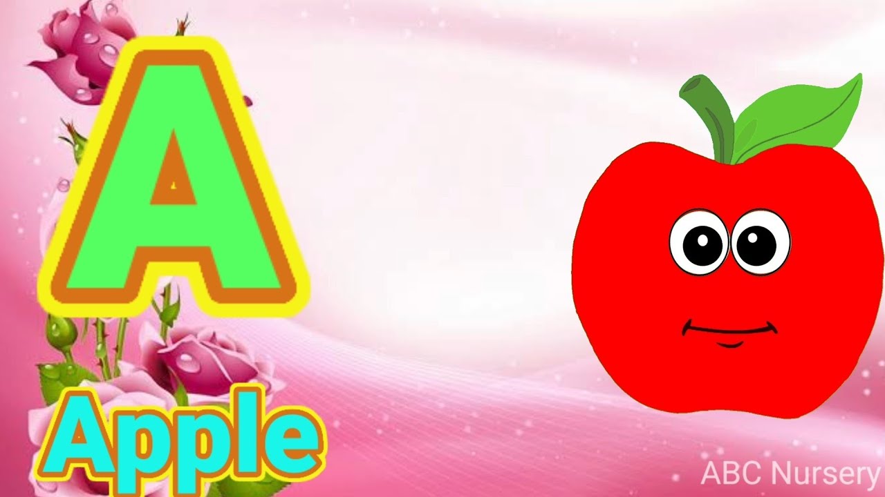 ABC learning@ ABC Nursery || A for Apple || B for ball || C for cat ...
