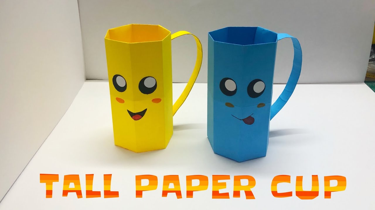 DIY TALL PAPER CUP / Paper Crafts For School / Paper Craft / Easy ...