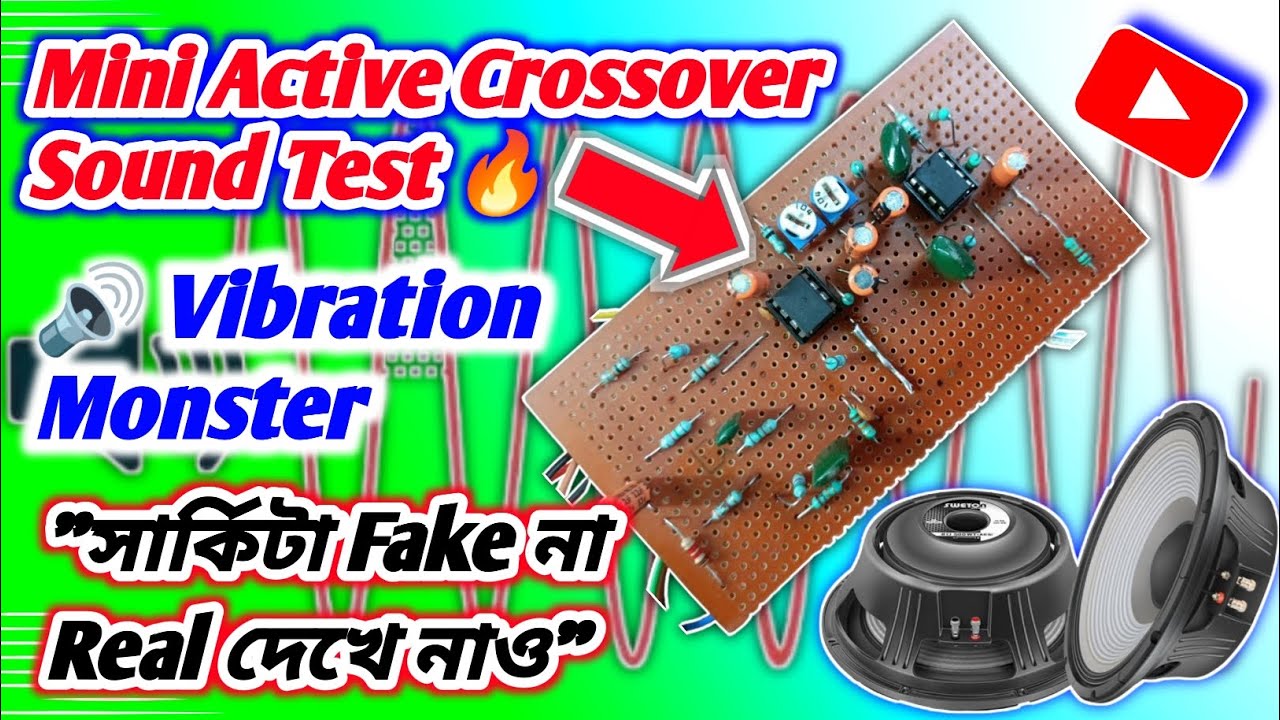 Mini Active Crossover Circuit Sound Test🔥 | Op Amp Based Speaker ...
