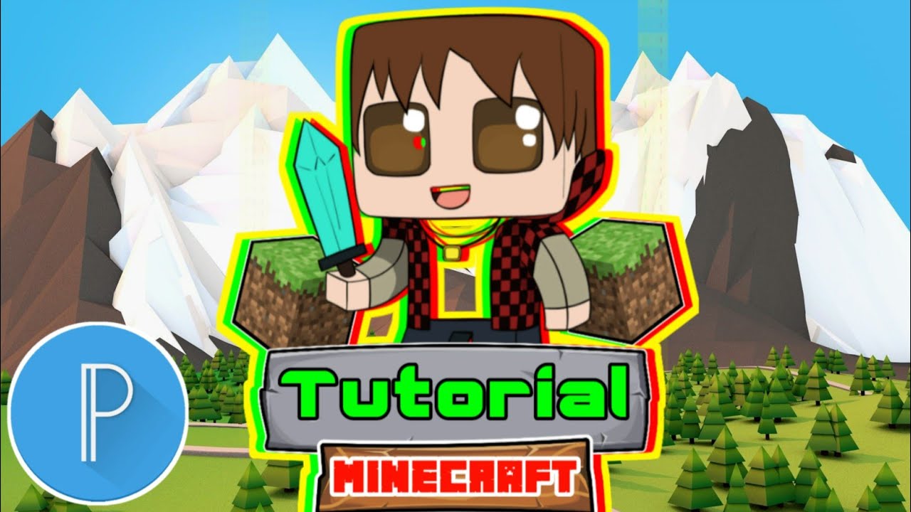 Cara membuat logo Minecraft di pixellab | Tutorial pixellab - YouTube