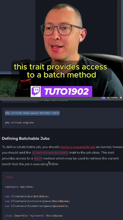 Batchable Jobs In Laravel 🏗️ #codinglife #laravel #JustReadTheDocs - YouTube