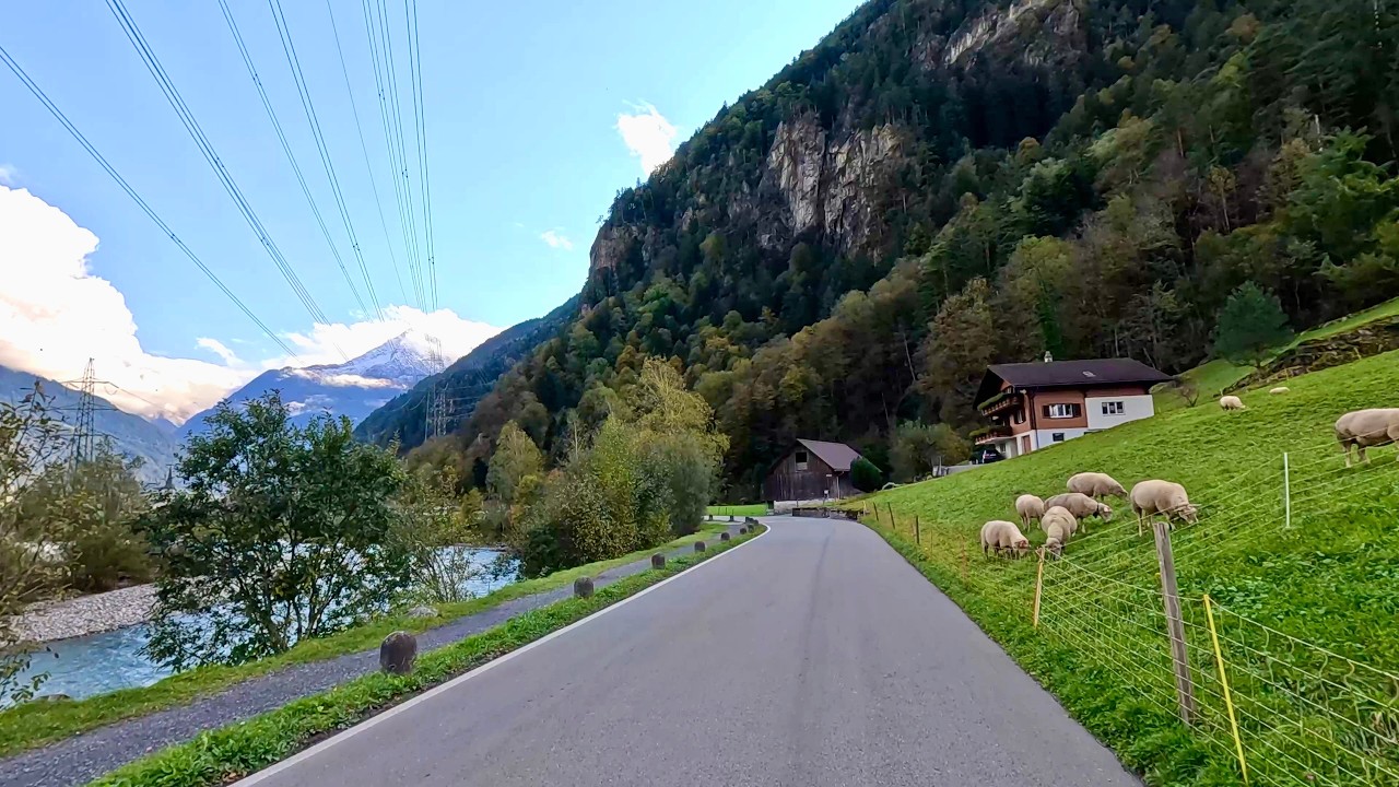 Driving In Switzerland Countryside Spectacular Farmers Village View ...