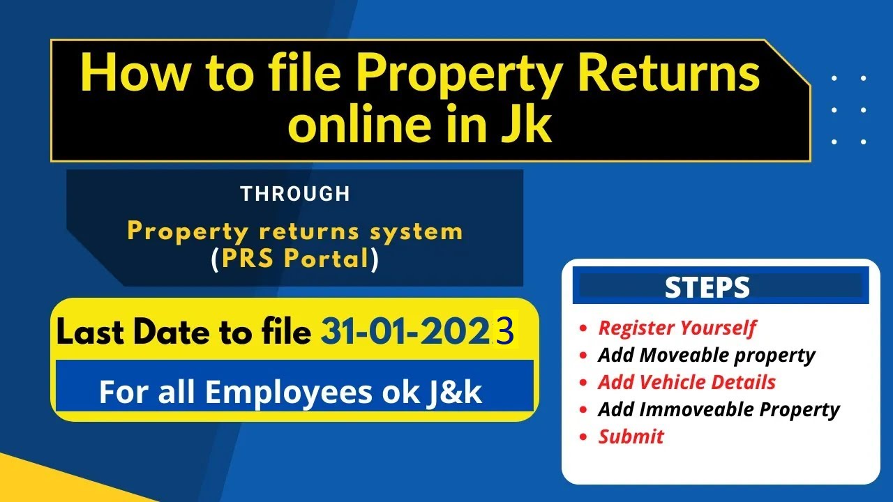 How to file property returns online in jk ( property return system jk ...
