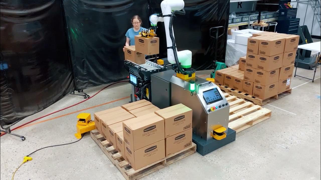 FANUC Collaborative Robot Palletizer | FANUC Cobot | PalletizCRX - YouTube