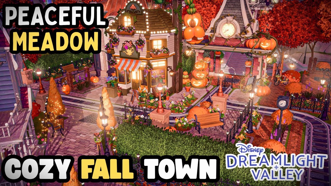 COZY HALLOWEEN FALL TOWN/CITY~PEACEFUL MEADOW DESIGN~PART 1~DISNEY ...