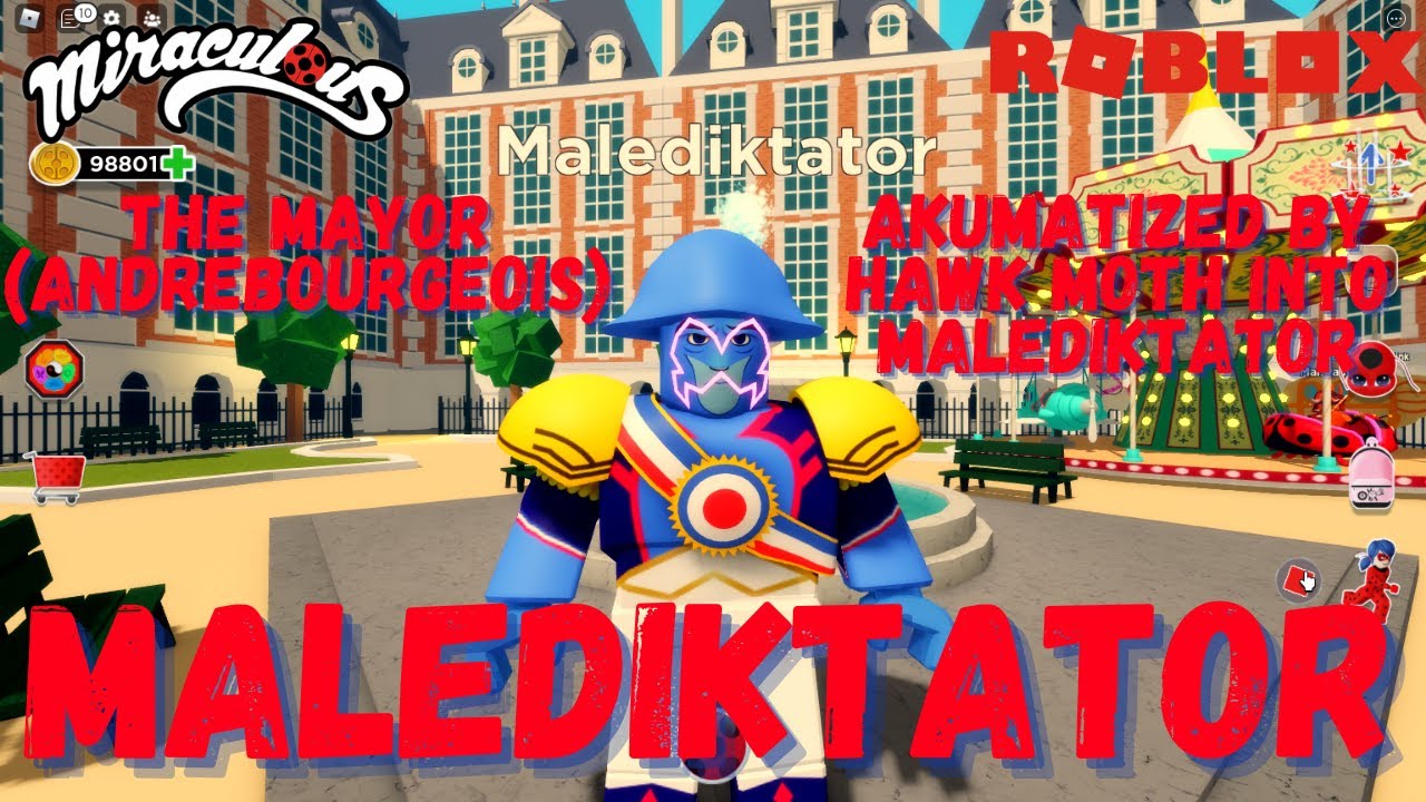 THE MAYOR(ANDRE BOURGEOIS) AKUMATIZED BY HAWK MOTH INTO MALEDIKTATOR, A ...