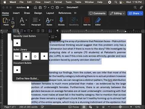 Microsoft Word Fundamentals - Paragraph Alignment, Line Spacing, Bullets - YouTube