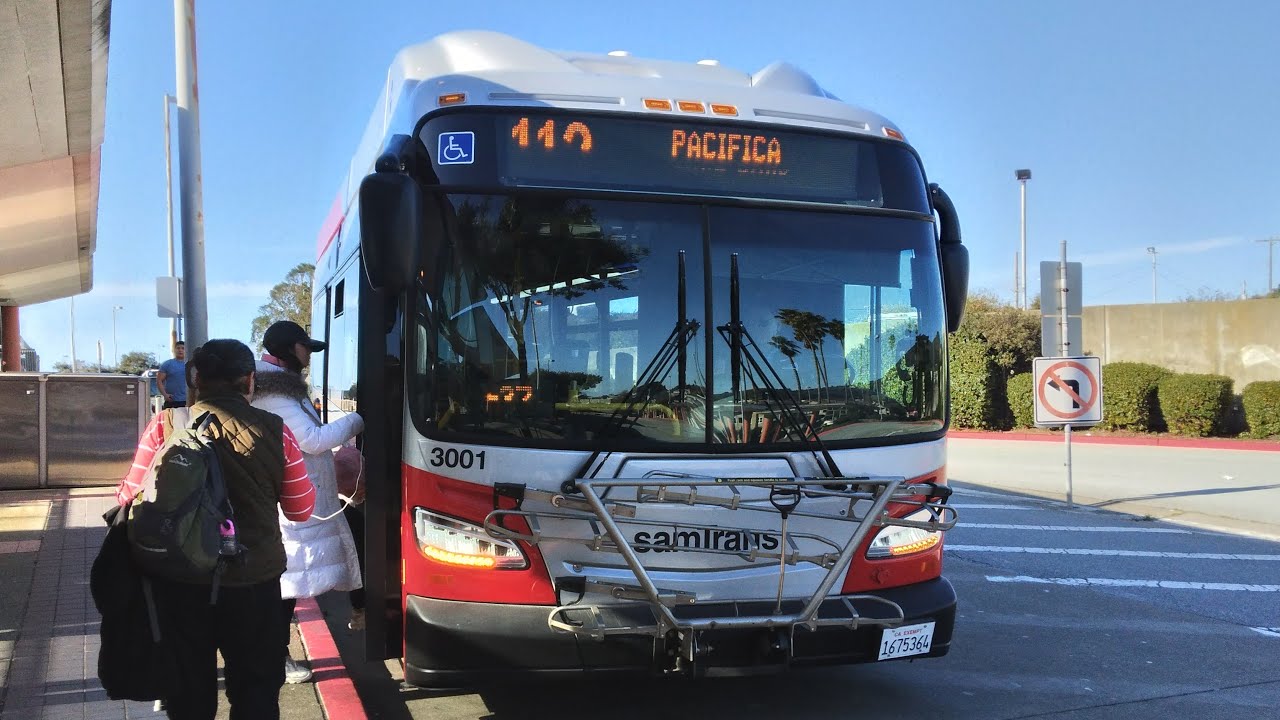 Fast New Bus! SamTrans 2023 New Flyer XHE40 #3001 on Route 112 - YouTube