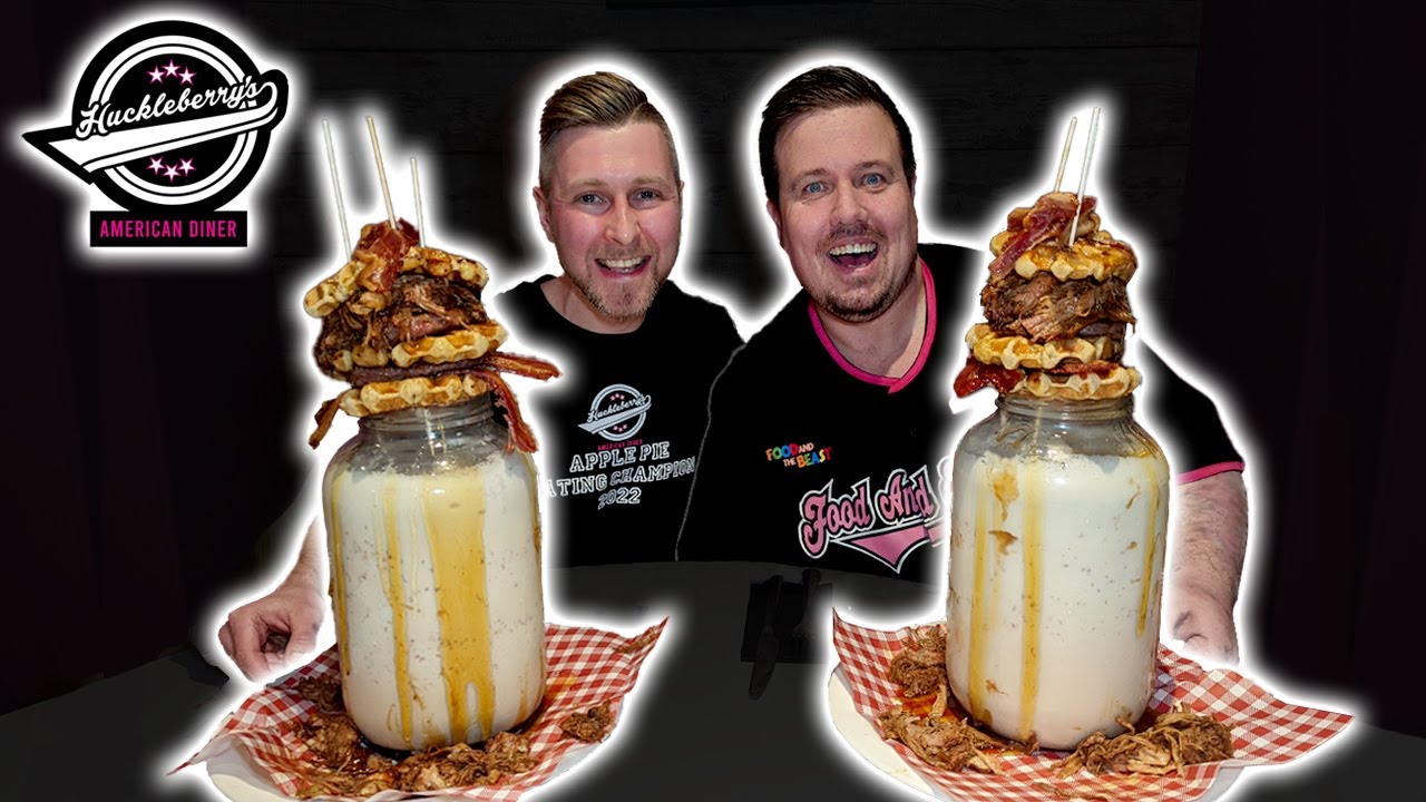 BRITAIN'S BIGGEST MILKSHAKE | BEATING @Beardmeatsfood at HUCKLEBERRY'S ...
