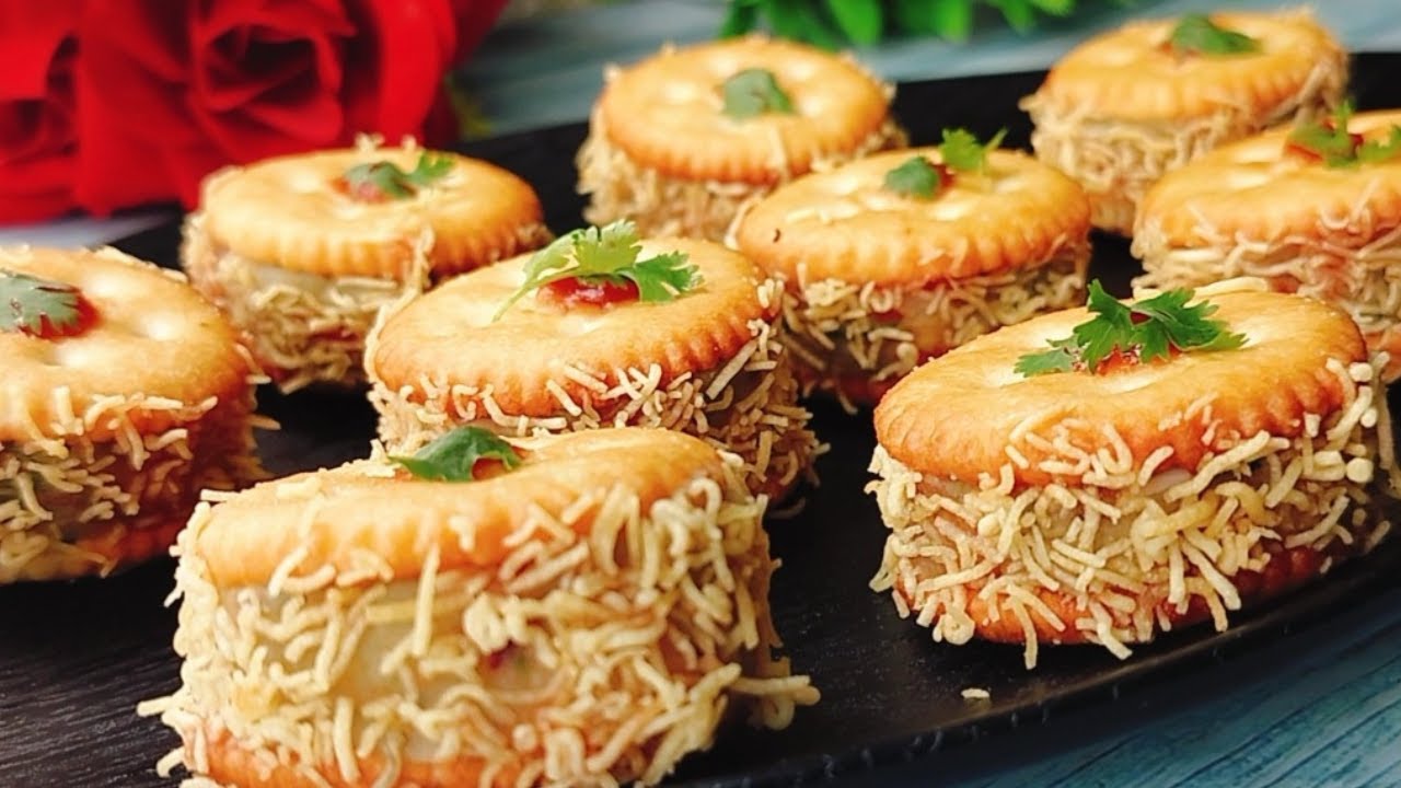 Monaco Biscuit Sandwich Recipe Just In 5 Minutes | Party Starter ...