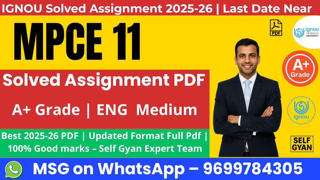 MPCE 11 solved assignment 2025 MA in Psychology(MAPC) IGNOU download ...
