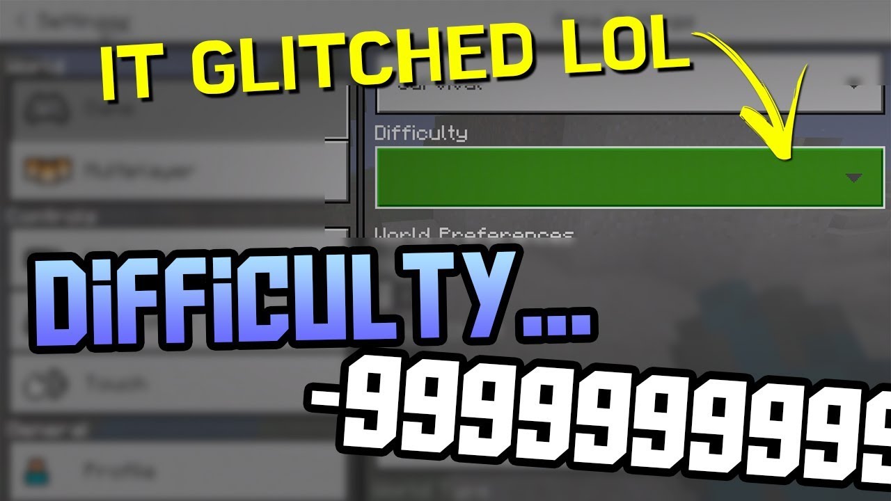 What happens if I set the difficulty to -99999999....? - Minecraft PE ...