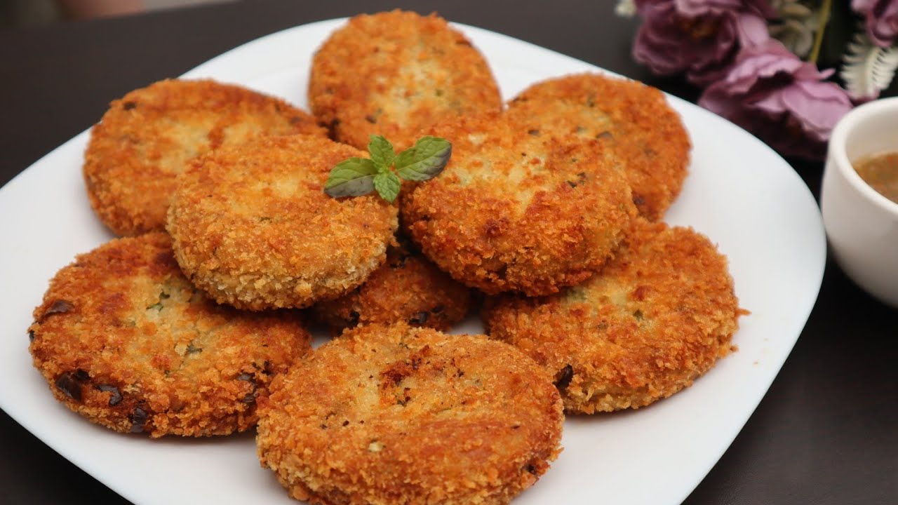 CRISPY CHICKEN CUTLET | ALOO CHICKEN CUTLET RECIPE | POTATO CHICKEN ...