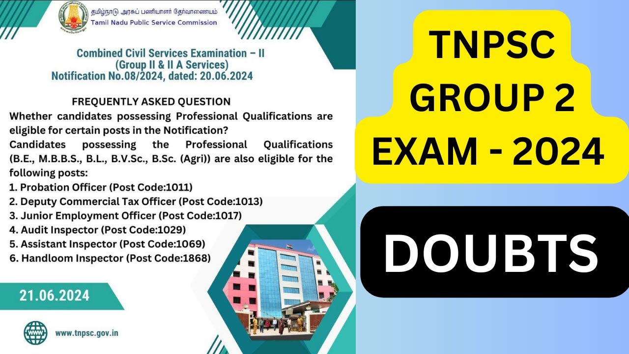 TNPSC GROUP 2 NOTIFICATION 2024 DOUBTS, #tnpscgroup2 - YouTube