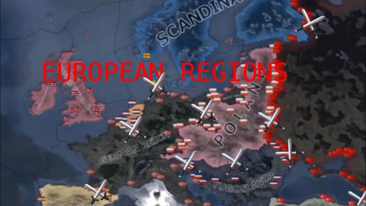 HOI4 Timelapse, but the countries are European regions. - YouTube