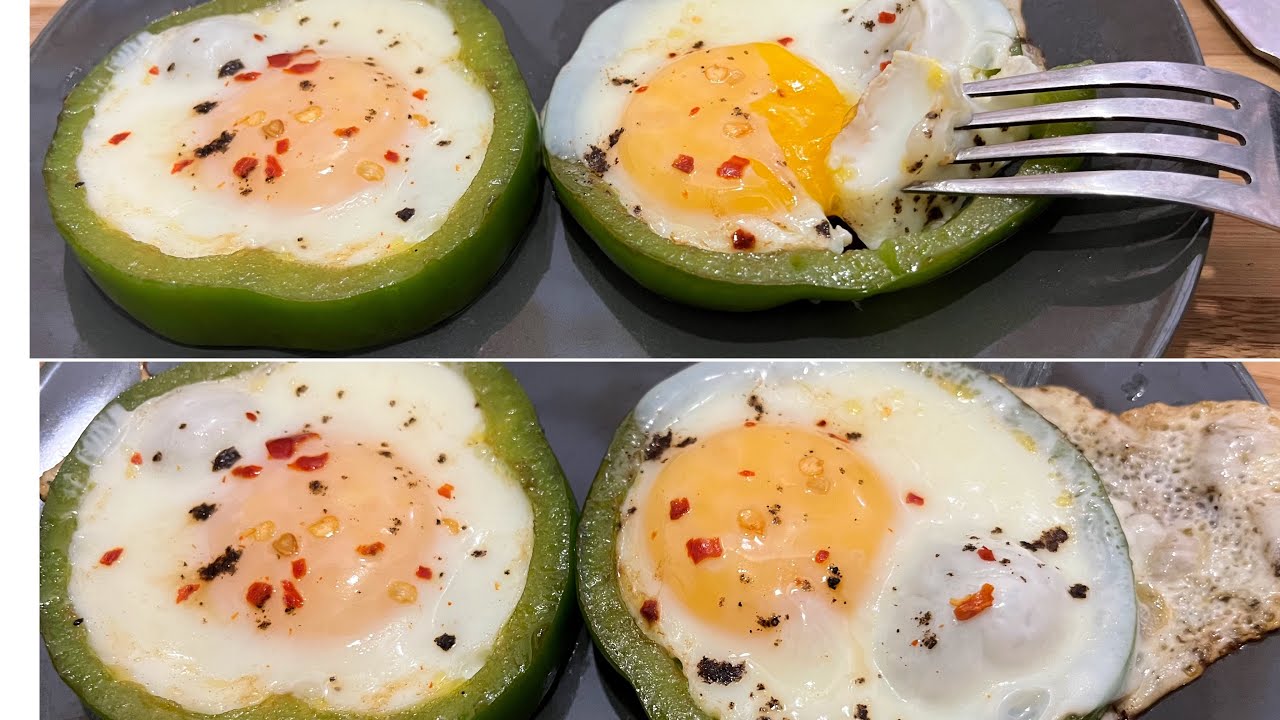 Egg Poach in Capsicum || Eggs Capsicum Recipe || Bell Pepper Eggs - YouTube