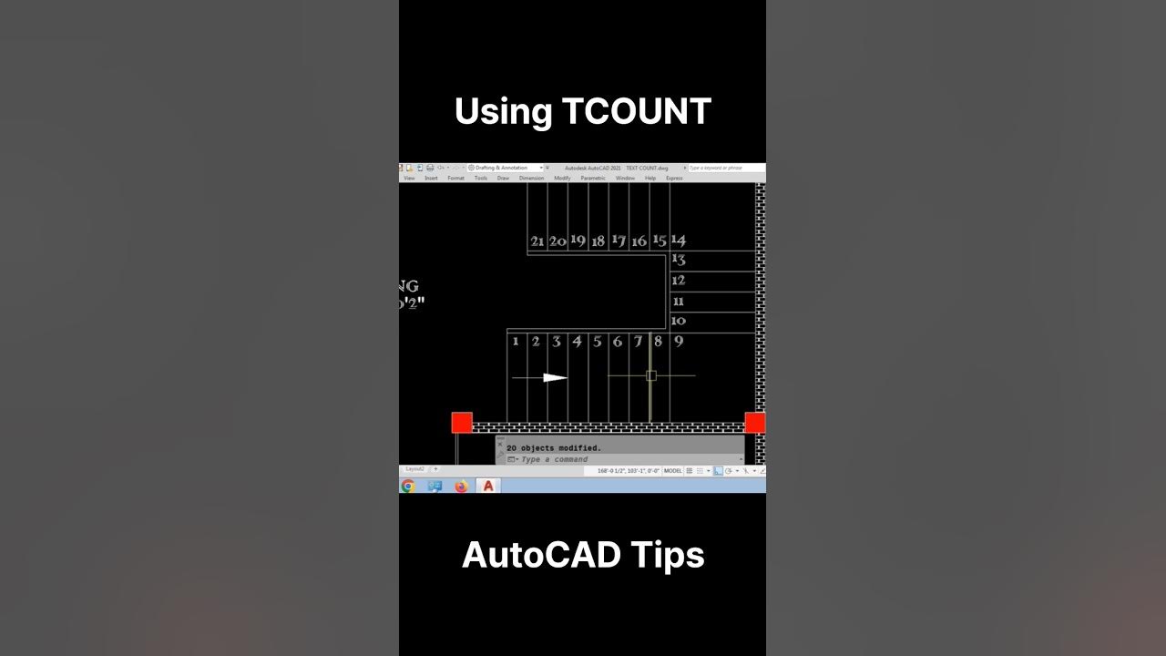 🤩 AutoCAD Tips | Applying TCOUNT Command in STAIR Step Calculation #shorts - YouTube