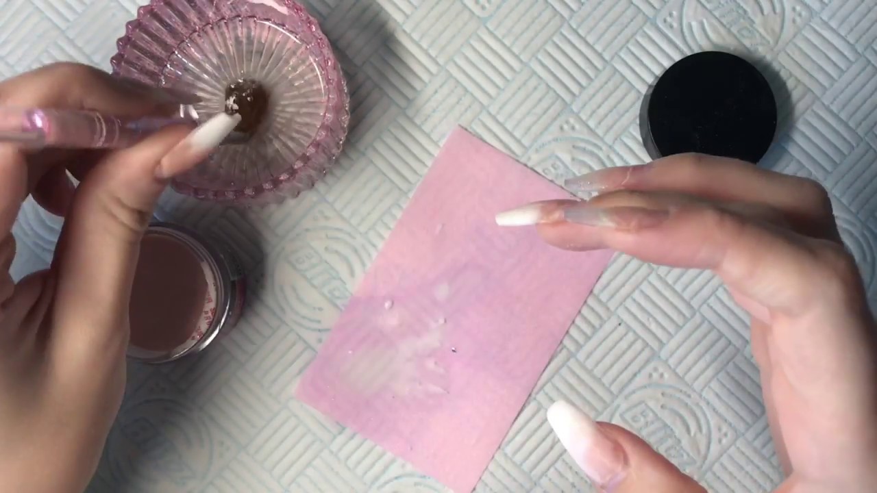 Doing My Non Dominant Hand Doing My Acrylic Nails - Tips & Tricks ...