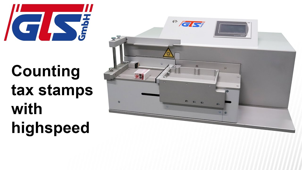 Counting tax stamps with desktop counting machine CD380 - YouTube