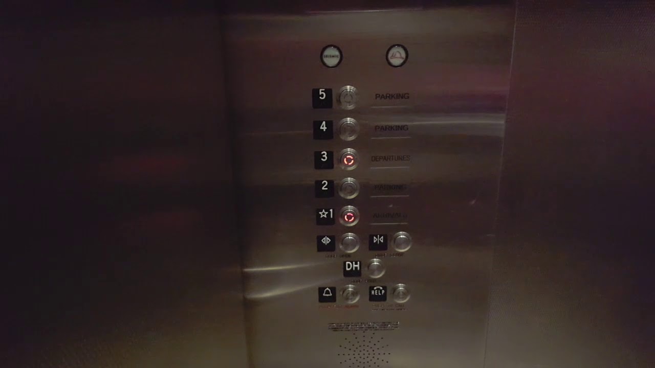 Schindler? MRL Traction Elevators at LAX Airport Parking Structure 3 ...