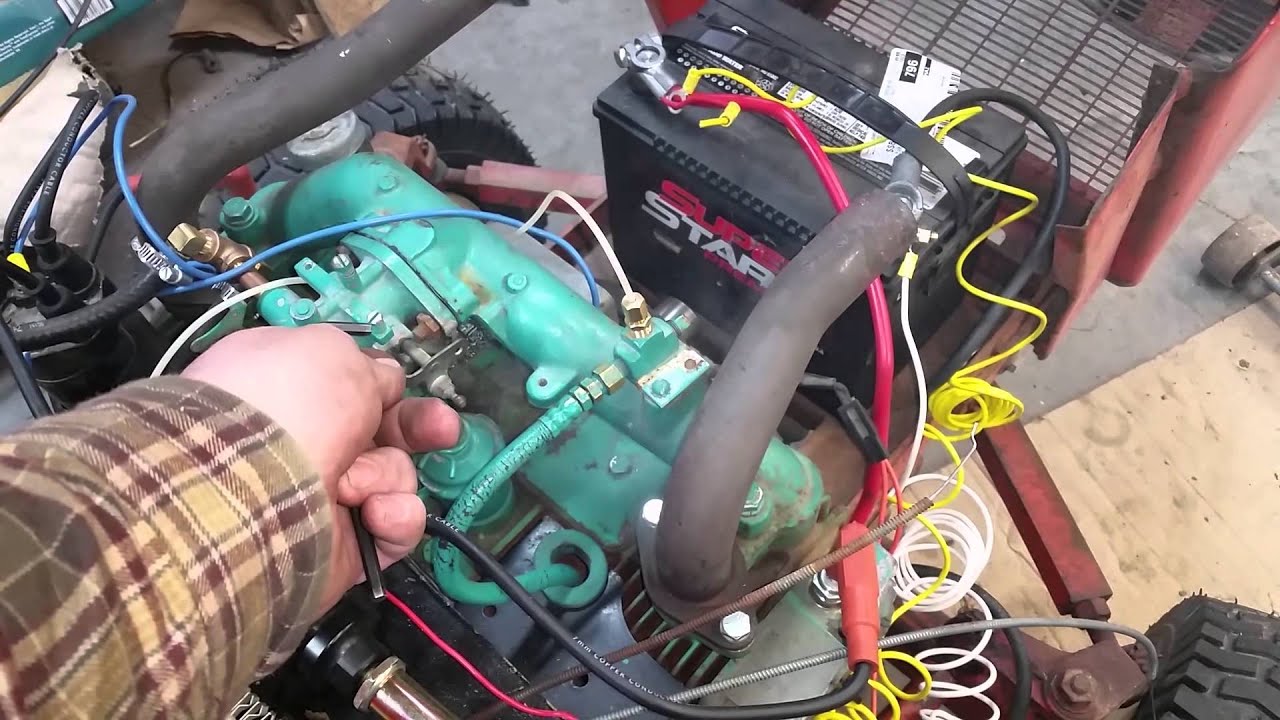 Allis Chalmers 616 onan cckb 19.5hp first fire up - YouTube