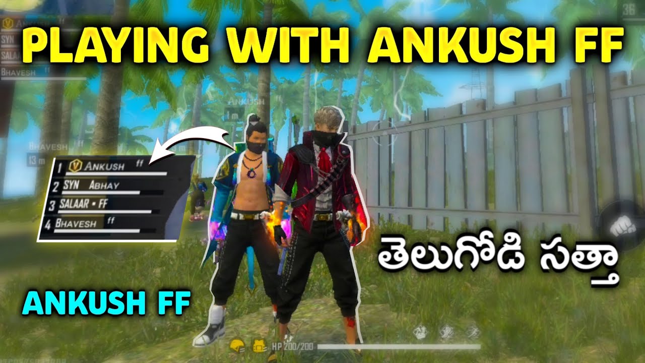 Ankush ff Playing With Telugu Player || I MEET ANKUSH FF 🥰🤩 - YouTube