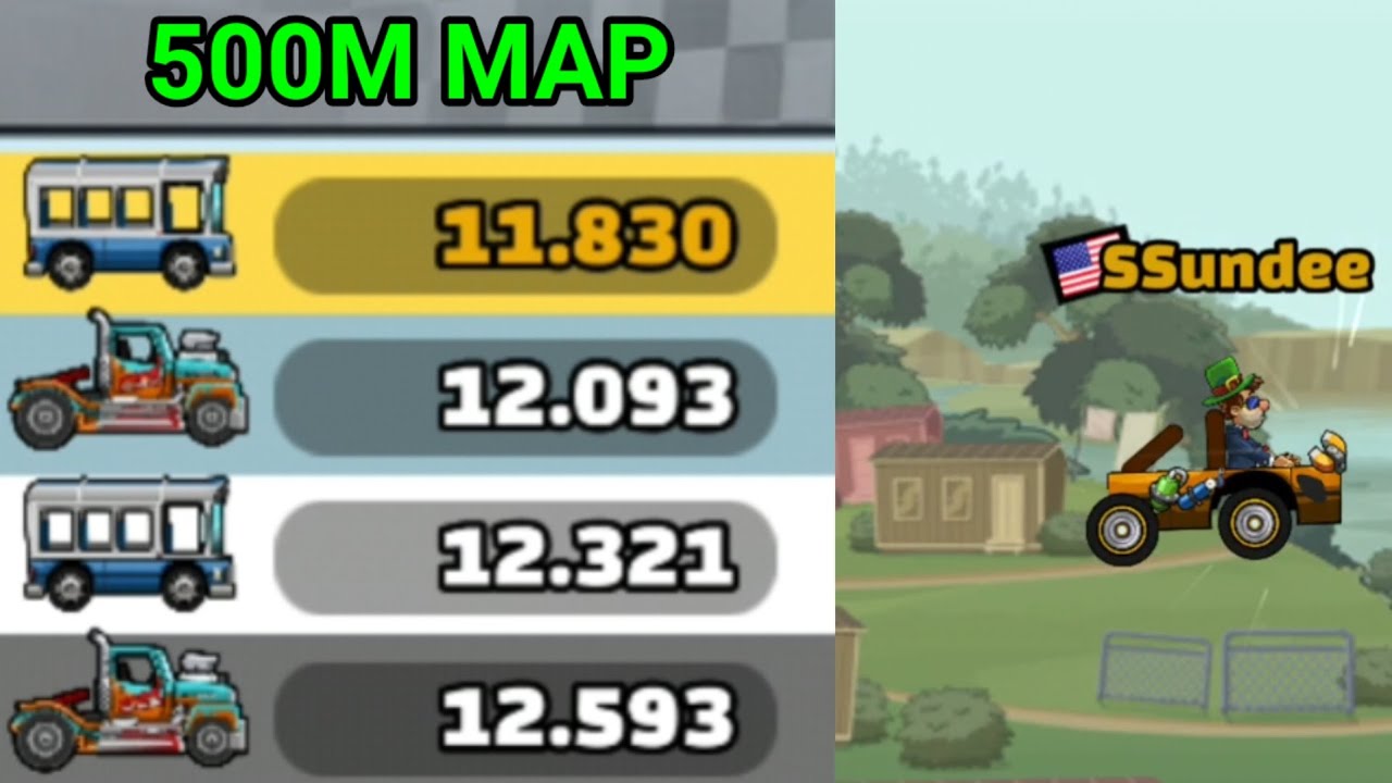 500M MAP IN COMMUNITY SHOWCASE - Hill Climb Racing 2 - YouTube