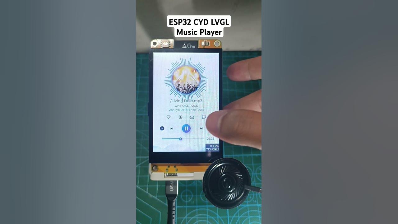 ESP32 CYD LVGL Music Player with GUI designed in Squareline Studio #arduino #esp32 #lvgl - YouTube