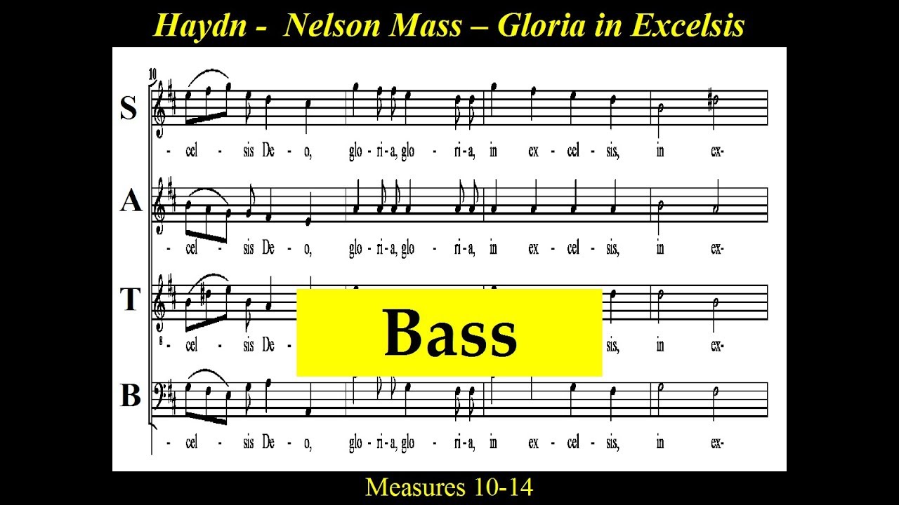 Haydn - Mass in D minor - Nelson Mass - 2a - Gloria - Bass - YouTube