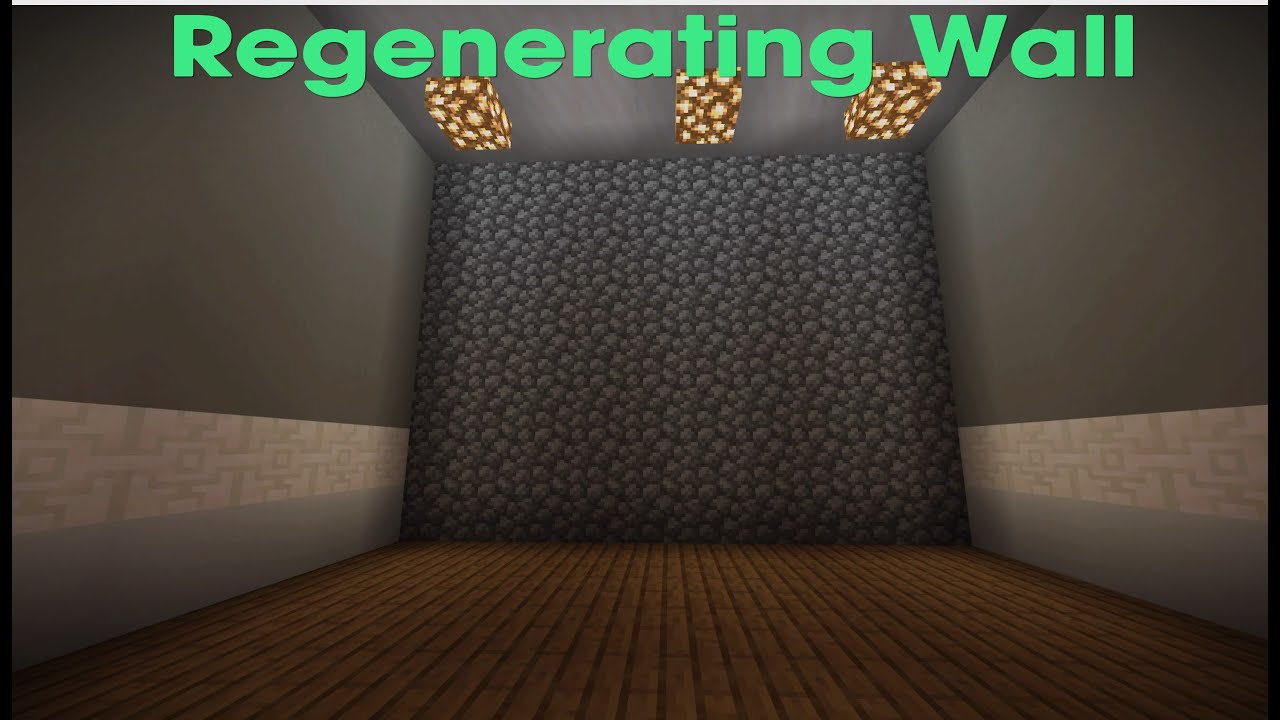 How To Build A Regenerating Wall In #Minecraft #Redstone - YouTube