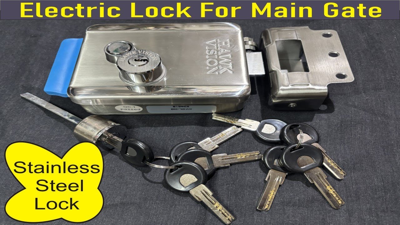 Electric Lock For Main Gate, Electronic Door Lock, Hawk Vision ...