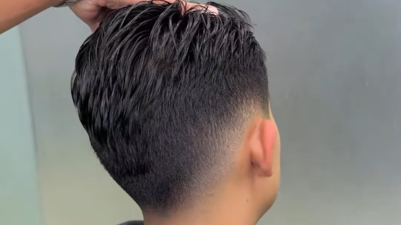 Corte de cabello, hombre degradado, desvanecido tutorial barbero - YouTube