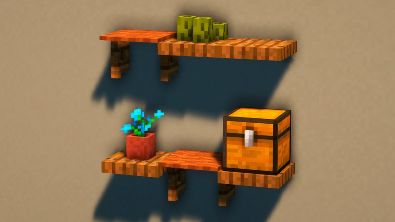 Cool Shelf In Minecraft - YouTube