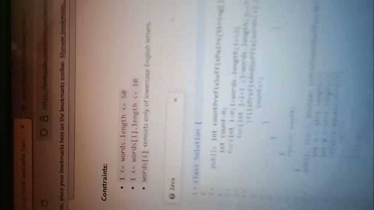 Count Prefix Amd Suffix Pairs I Leetcode Byweekly Contest 385 Java Youtube