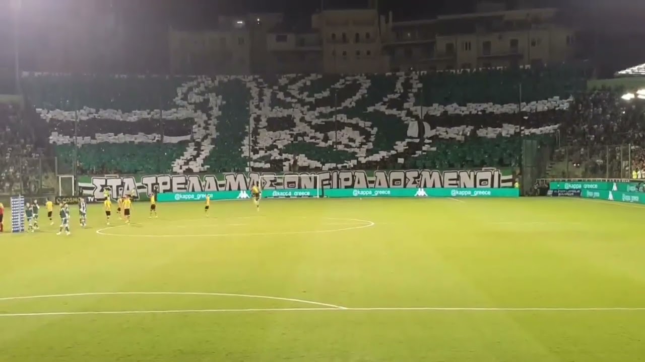 Παναθηναϊκός - ΑΕΚ: Coreo από τη Θύρα 13 και ΚΑΥΤΗ ατμόσφαιρα! - YouTube