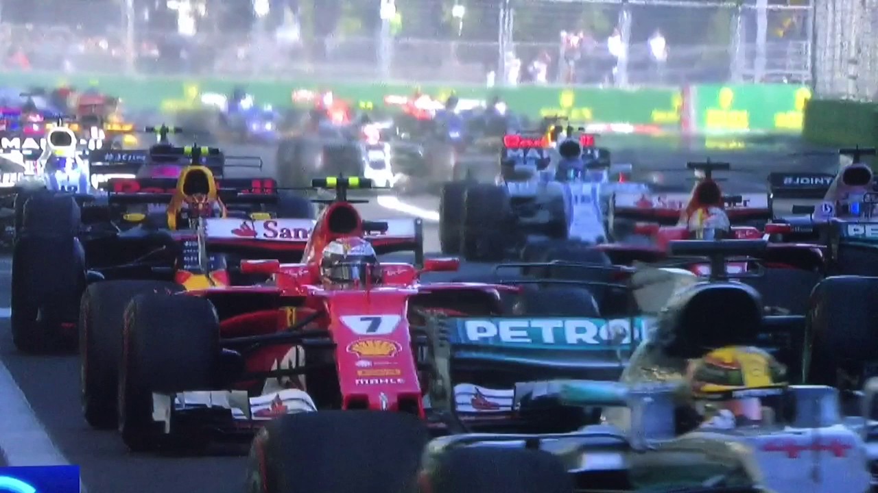FIRST LAP CRASH F1 2017 Azerbaijan GP Raikkonen/Bottas - YouTube