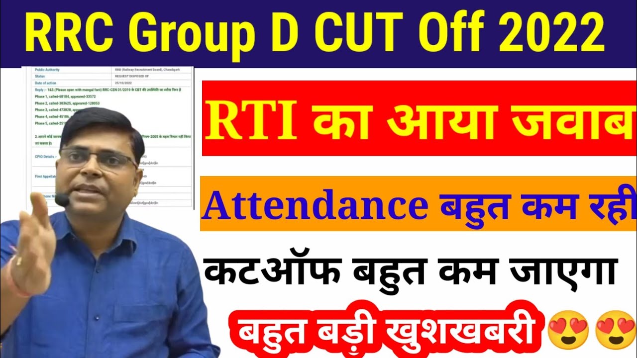 Railway Group-D RTI Reply|| Group D cut off|| group d zone wise cut off ...