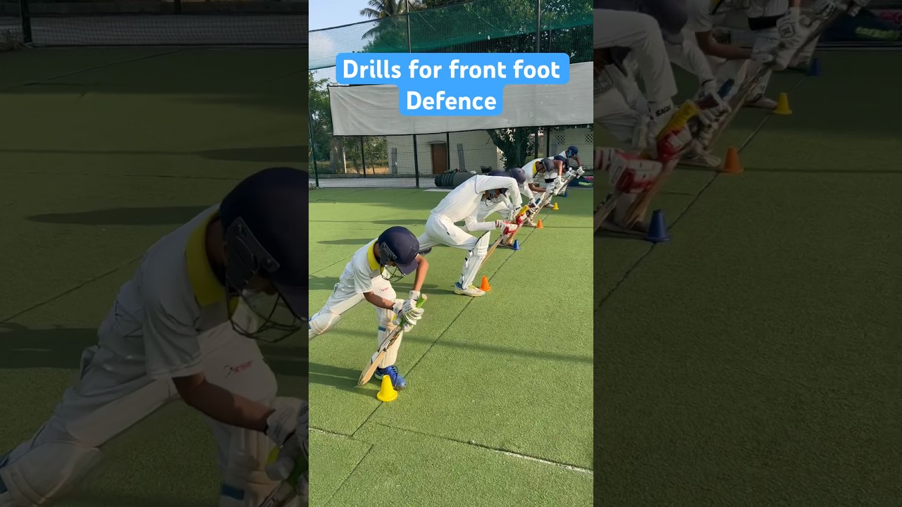 Drills for front foot defence Do try this drills improve front foot defence #cricket #shorts #yt ...