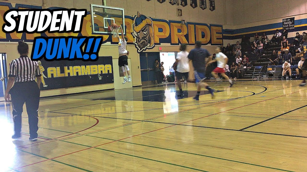 Student DUNKED Against TEACHERS In a Basketball Game!! - YouTube